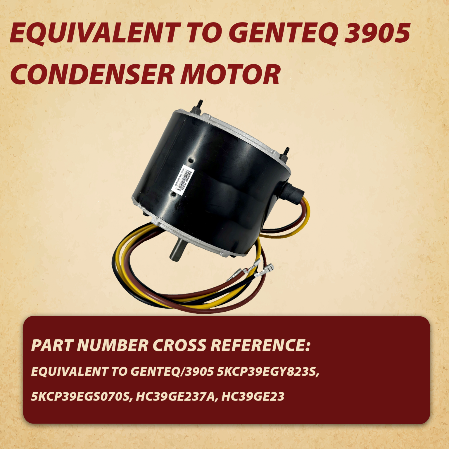 GE Genteq 3905, Bryant Payne HC39GE236, Dayton 6DLLO HVAC PSC Condenser ...
