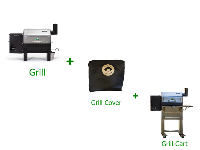 GMG Trek Prime WiFi Pellet Grill Smoker W/Trek Cart & Cover